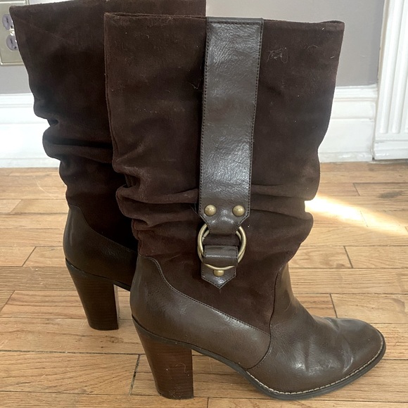 Rampage | Shoes | Rampage Leather Suede Slouch Boots | Poshmark
